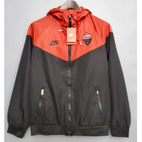 Roma Windbreaker Hoodie Jacket Orange&Brown 2021/22 | MineJerseys