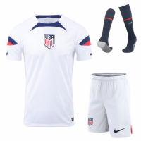 USMNT Jersey Home Kit(Jersey+Shorts+Socks) Replica World Cup 2022 ...