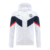Chelsea Windbreaker Hoodie Jacket White 2022/23 | MineJerseys