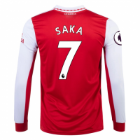 Arsenal Bukayo Saka #7 Jersey Long Sleeve Home Replica 2022/23 ...