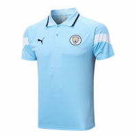 Manchester City Core Polo Shirt Blue 2022/23 | MineJerseys