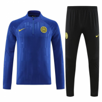 Inter Milan Zipper Sweatshirt Kit(Top+Pants) Blue 2023/24 | MineJerseys
